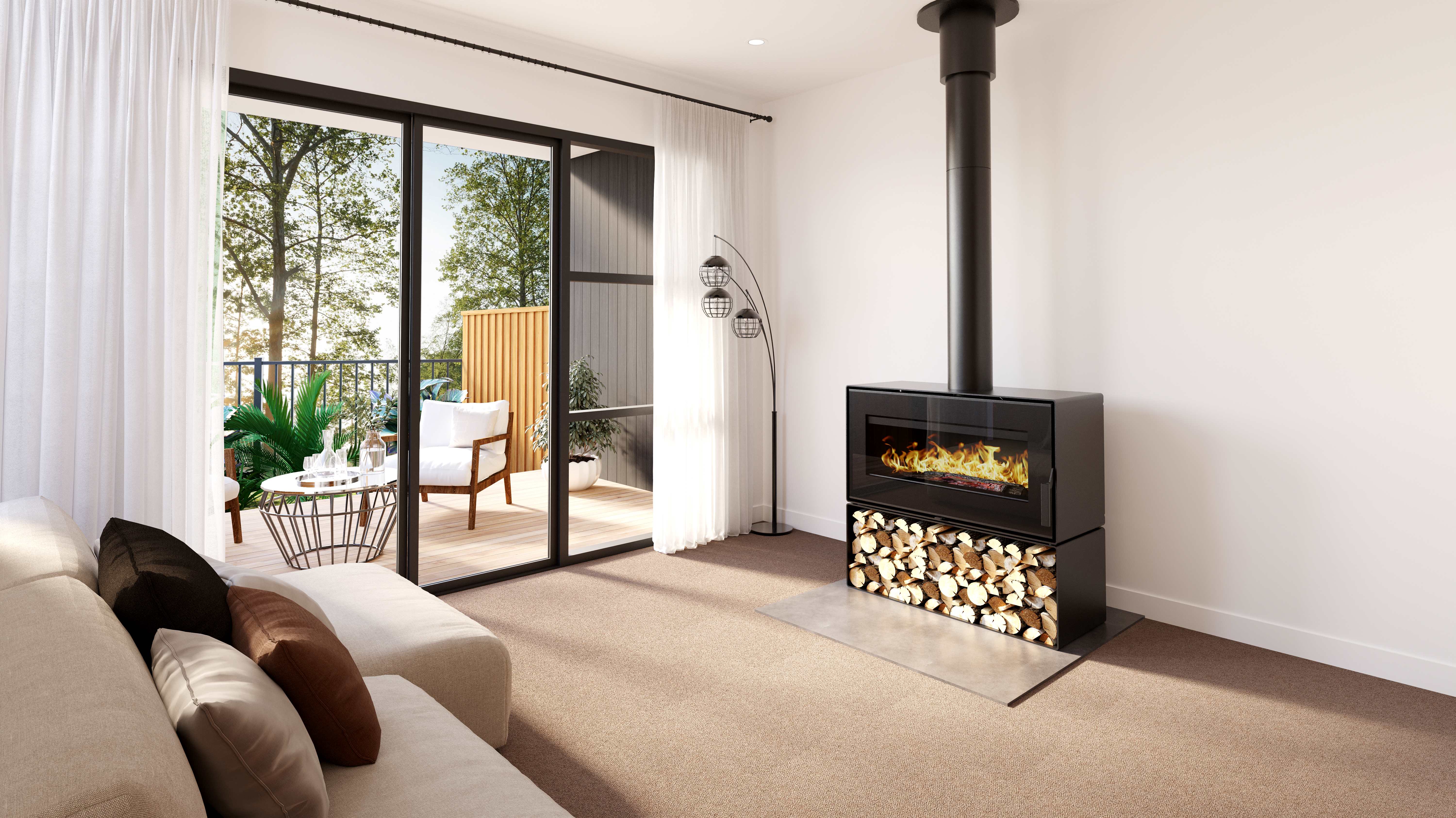 Visionline Taurus Clean Air Freestanding Wood Fire | The Fireplace ...